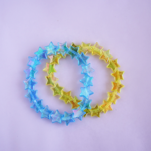 【25g】10mm オーロラカラー ブルーの星のビーズ ☆059 | iichi ハンドメイド・クラフト作品・手仕事品の通販