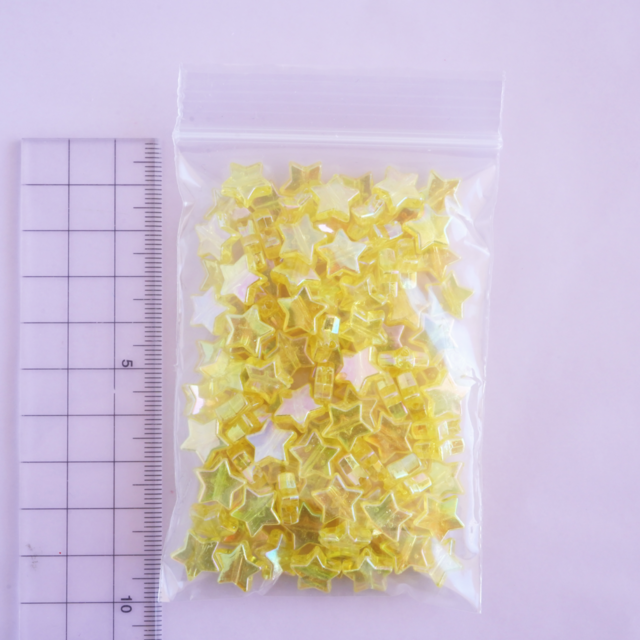 【25g】10mm オーロラカラー 黄色の星のビーズ ☆060 | iichi ハンドメイド・クラフト作品・手仕事品の通販
