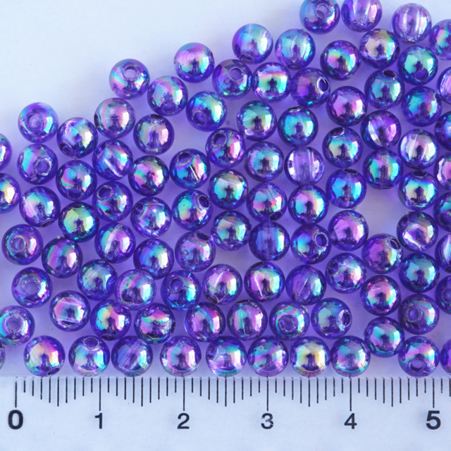 【30g】パープルのオーロラビーズ5mm ☆067 | iichi ハンドメイド・クラフト作品・手仕事品の通販