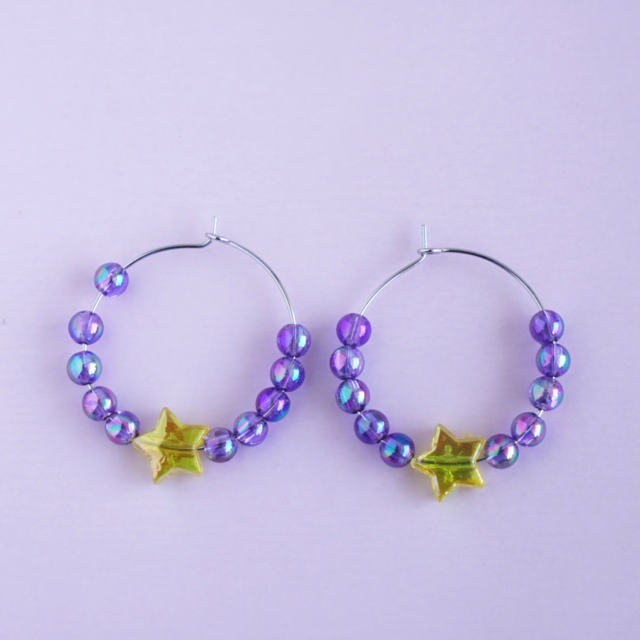 【30g】パープルのオーロラビーズ5mm ☆067 | iichi ハンドメイド・クラフト作品・手仕事品の通販