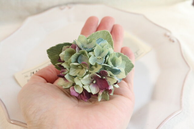 布花 紫陽花ブローチ 875 | iichi ハンドメイド・クラフト作品・手仕事品の通販