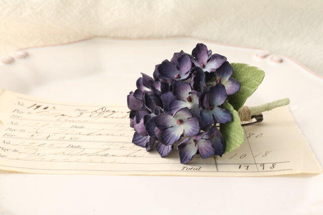 布花 紫陽花ブローチ 841 | iichi ハンドメイド・クラフト作品・手仕事品の通販