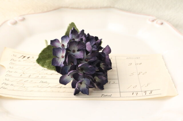 布花 紫陽花ブローチ 841 | iichi ハンドメイド・クラフト作品・手仕事品の通販