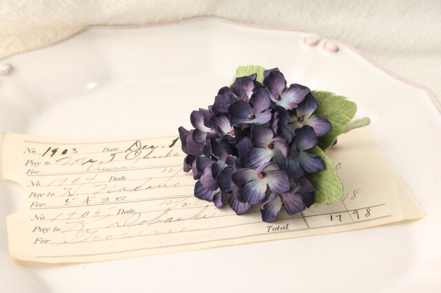 布花 紫陽花ブローチ 841 | iichi ハンドメイド・クラフト作品・手仕事品の通販