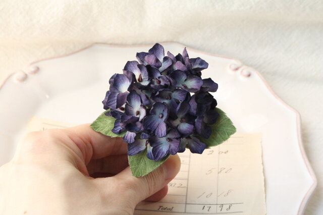 布花 紫陽花ブローチ 841 | iichi ハンドメイド・クラフト作品・手仕事品の通販