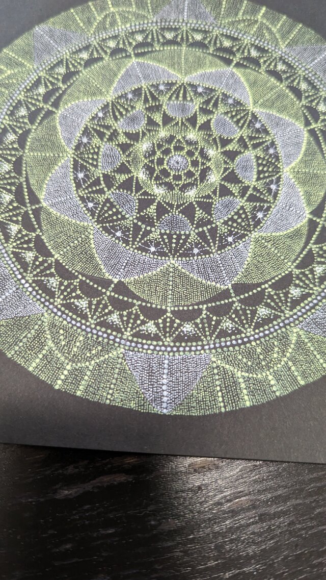 デザインインテリア 点描曼荼羅 【月の呼吸】 | iichi ハンドメイド・クラフト作品・手仕事品の通販