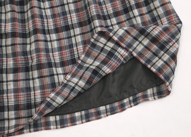 #431タックギャザースカート(マドラス) | iichi 日々の暮らしを心地よくするハンドメイドやアンティークのマーケットプレイス