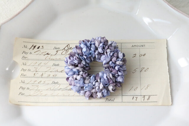 布花 花びらリースブローチ 883 | iichi ハンドメイド・クラフト作品・手仕事品の通販