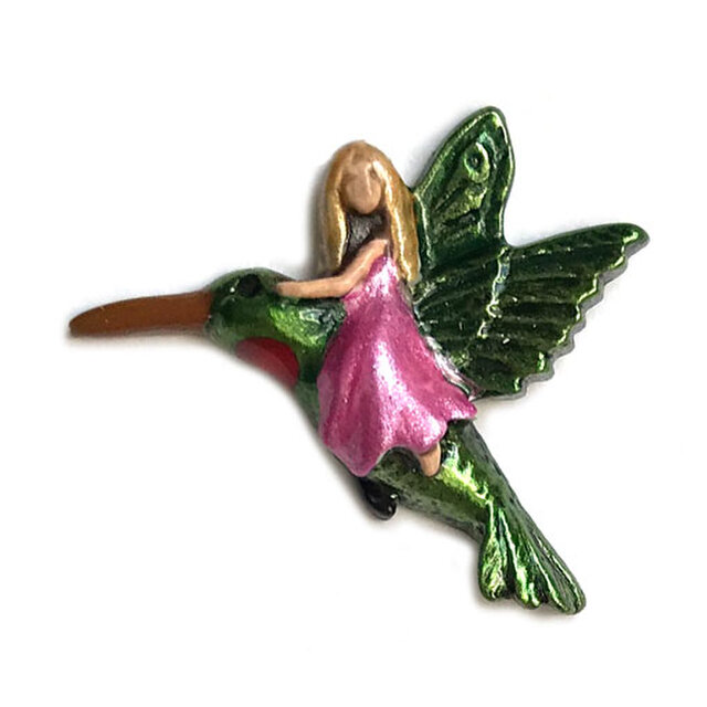 アメリカ製 メタルボタン ハチドリと妖精 SC 鳥 B-2150 | iichi ハンドメイド・クラフト作品・手仕事品の通販