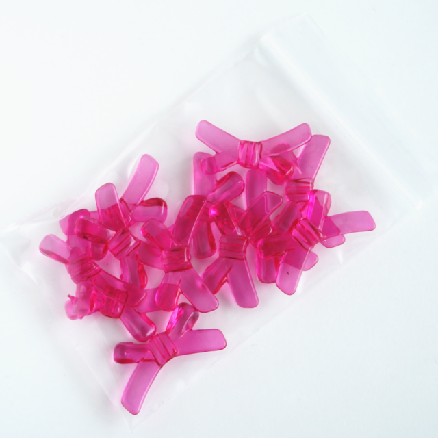 【12個】25mm リボンのビーズ 透明フューシャピンク | iichi ハンドメイド・クラフト作品・手仕事品の通販