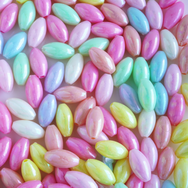 【25g】14mm オーロラカラーのライスビーズ パステルカラー ☆035 | iichi ハンドメイド・クラフト作品・手仕事品の通販