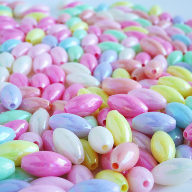 【25g】14mm オーロラカラーのライスビーズ パステルカラー ☆035 | iichi ハンドメイド・クラフト作品・手仕事品の通販