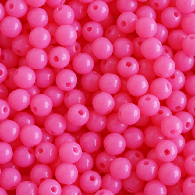 【30g】ネオンピンクの6mmビーズ アクリル ネオンカラー ☆006 | iichi ハンドメイド・クラフト作品・手仕事品の通販