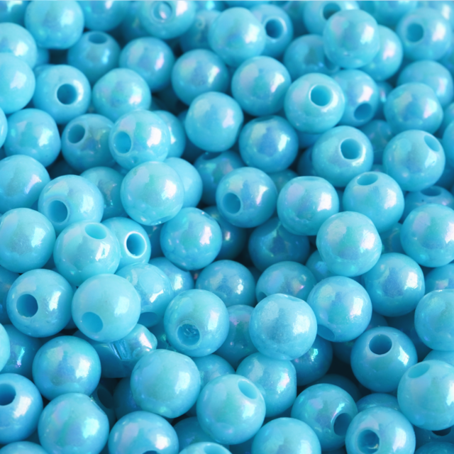 【30g】6mm アクリルラウンドビーズ ブルー オーロラカラー ☆008 | iichi ハンドメイド・クラフト作品・手仕事品の通販