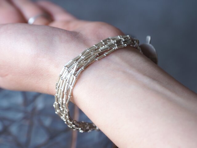 マンテルブレスレット -6連- silver950 | iichi ハンドメイド・クラフト作品・手仕事品の通販