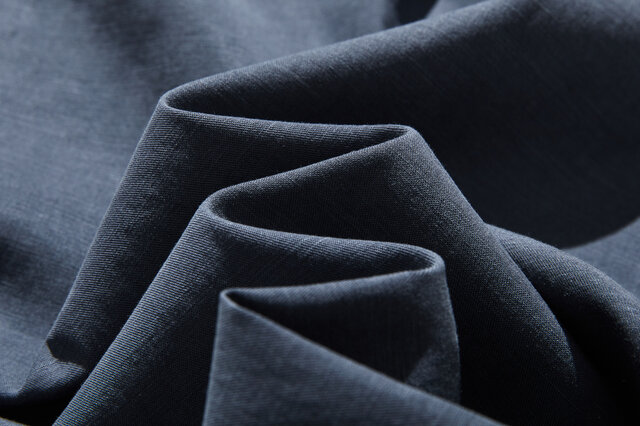 ★2023新色★ウエストが楽な着やせワイドパンツ テンセル リネンロングパンツ 渋みがかった紺色 200907-8 | iichi 日々の暮らしを心地よくするハンドメイドやアンティークの ...