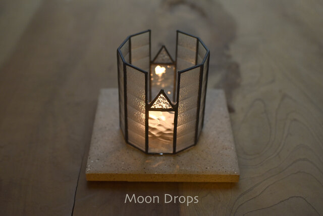 【送料無料】 キャンドルスタンド クリア 012 （昭和レトロガラス使用） | iichi 日々の暮らしを心地よくするハンドメイドやアンティークのマーケットプレイス