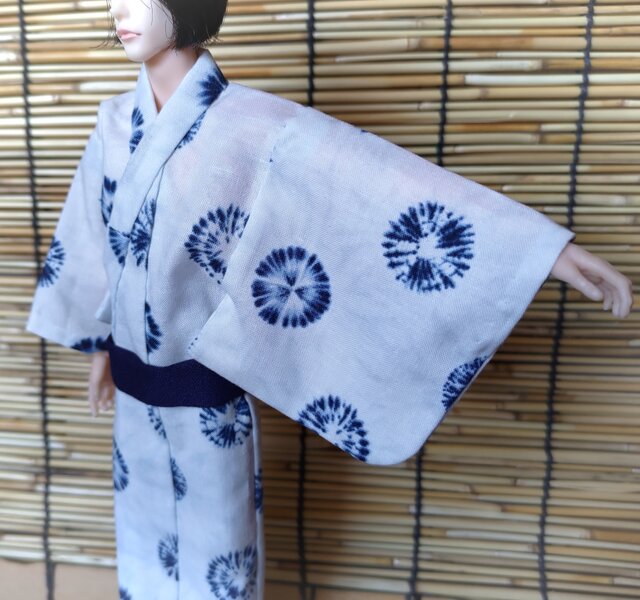 「青涼み…真白」29cm男子ドール浴衣 | iichi ハンドメイド・クラフト作品・手仕事品の通販