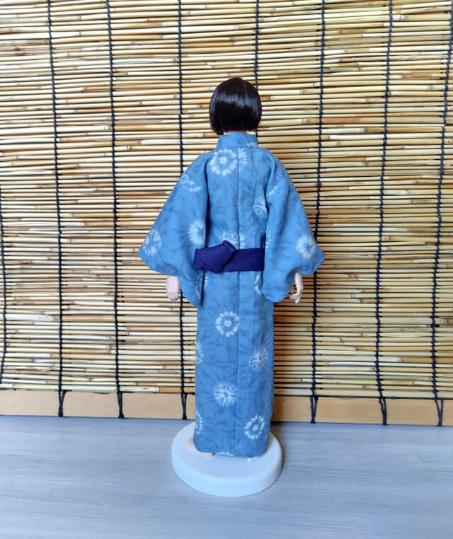「青涼み…青藍」29cm男子ドール浴衣 | iichi ハンドメイド・クラフト作品・手仕事品の通販