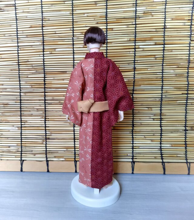 「赤-蜻蛉」28cm男子ドール浴衣 | iichi ハンドメイド・クラフト作品・手仕事品の通販