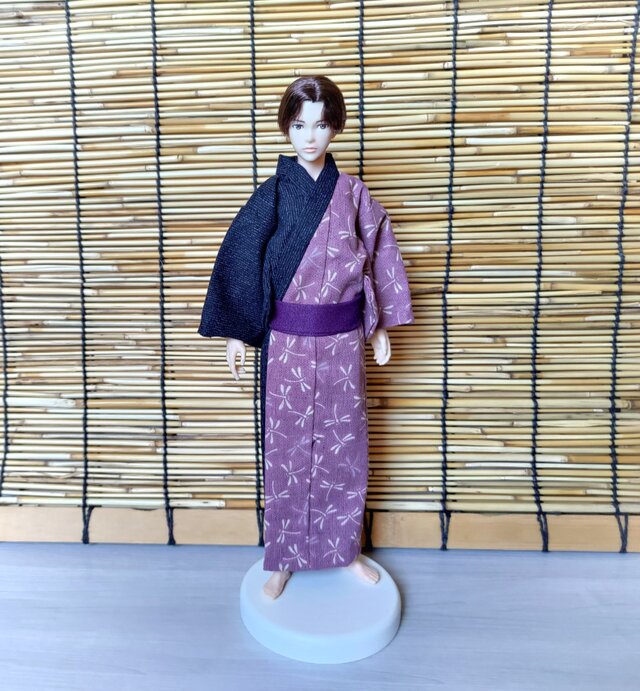 「幽玄-蜻蛉」28cm男子ドール浴衣 | iichi ハンドメイド・クラフト作品・手仕事品の通販