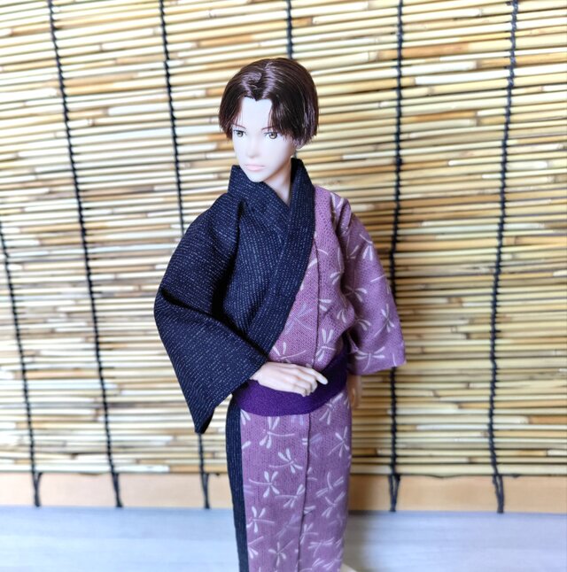 「幽玄-蜻蛉」28cm男子ドール浴衣 | iichi ハンドメイド・クラフト作品・手仕事品の通販
