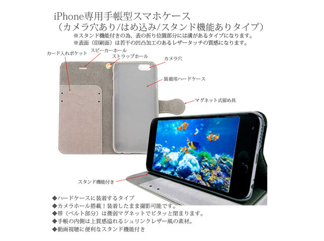 iPhone専用手帳型スマホケース （カメラ穴あり/はめ込み式/スタンド機能付き）【花火（HANABI）】 | iichi ハンドメイド・クラフト作品・手仕事品の通販