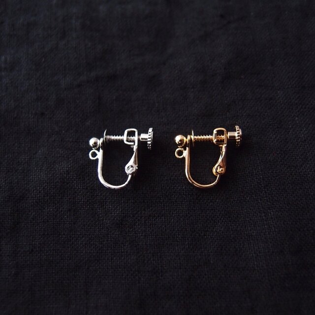 【SV】Big Amazonite Earrings／アマゾナイト フックピアス（Medium） | iichi ハンドメイド・クラフト作品・手仕事品の通販