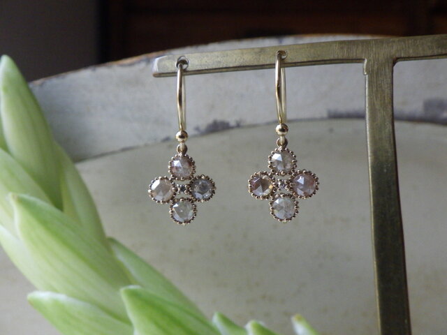 1点ものK10YG ダイア1ctのピアス | iichi ハンドメイド・アンティーク・食品・ギフト・手作り