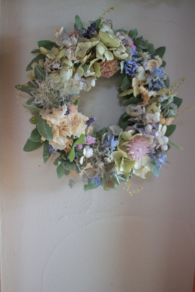 パステルカラーのwreath | iichi ハンドメイド・クラフト作品・手仕事品の通販