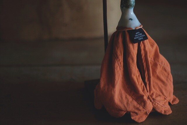 「Po-Purse」PORCELAIN HEAD AND VINTAGE〜ANTIQUE FABRIC BAGS. I #1 | iichi ハンドメイド・クラフト作品・手仕事品の通販