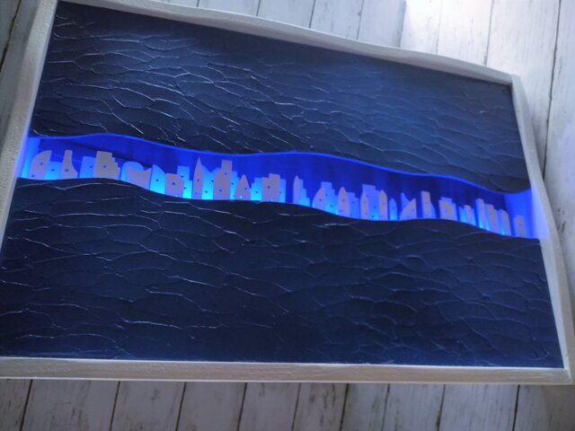 ★7周年、限定1点のみですが感謝価格です～★蒼い摩天楼のライン～BlueSkyscraper | iichi ハンドメイド・クラフト作品・手仕事品の通販