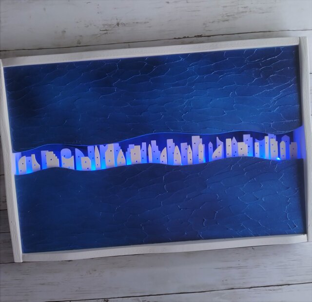 ★7周年、限定1点のみですが感謝価格です～★蒼い摩天楼のライン～BlueSkyscraper | iichi ハンドメイド・クラフト作品・手仕事品の通販