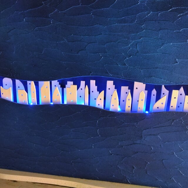 ★7周年、限定1点のみですが感謝価格です～★蒼い摩天楼のライン～BlueSkyscraper | iichi ハンドメイド・クラフト作品・手仕事品の通販