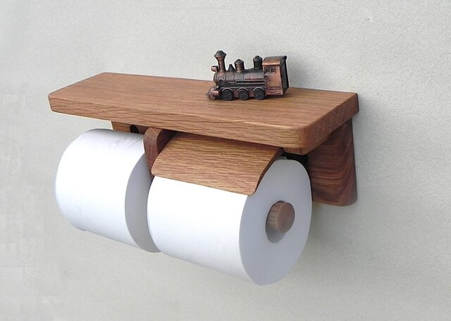 オーク製トイレットペーパーホルダーVer.13s | iichi ハンドメイド・クラフト作品・手仕事品の通販