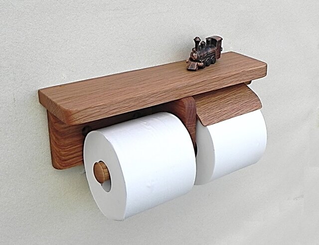 オーク製トイレットペーパーホルダーVer.13s | iichi ハンドメイド・クラフト作品・手仕事品の通販