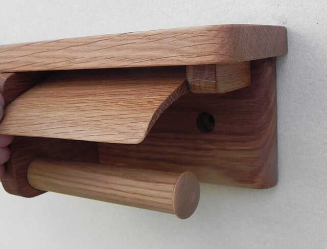 オーク製トイレットペーパーホルダーVer.13s | iichi ハンドメイド・クラフト作品・手仕事品の通販