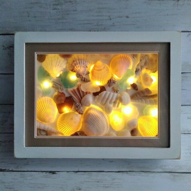 きらめく貝殻ボックス～SHELL LIGHT BOX | iichi ハンドメイド・クラフト作品・手仕事品の通販