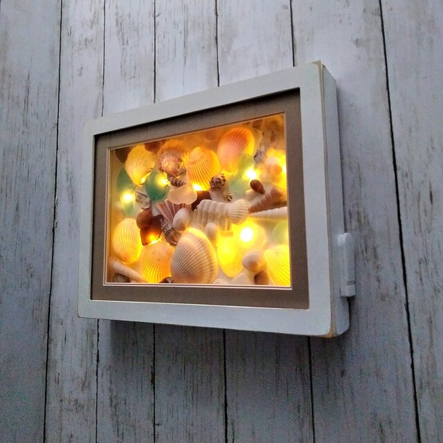 きらめく貝殻ボックス～SHELL LIGHT BOX | iichi ハンドメイド・クラフト作品・手仕事品の通販