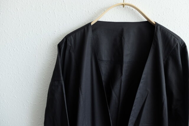 きるもの｜四 JKT｜コットンローン ブラック [unisex freesize] | iichi 日々の暮らしを心地よくするハンドメイドやアンティークのマーケットプレイス