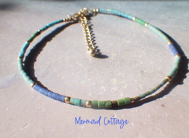 Soleil Blue ☆ユニセックスブレス・アンクレット | iichi ハンドメイド・クラフト作品・手仕事品の通販