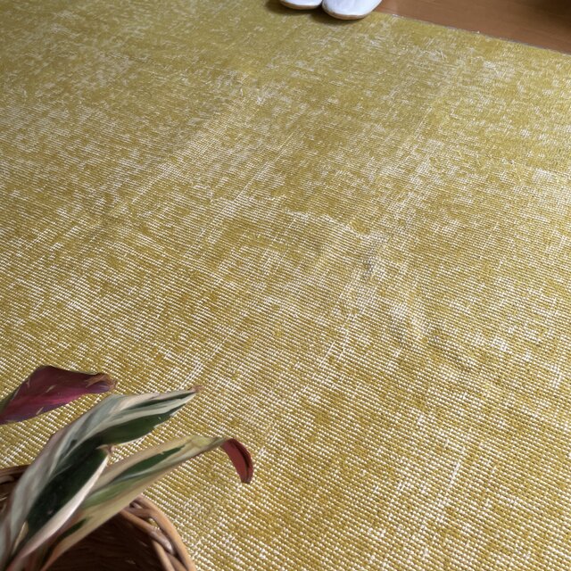 トルコヴィンテージラグ 103×242 ワンカラーラグ 柔らかイエロー | iichi ハンドメイド・アンティーク・食品・ギフト・手作り