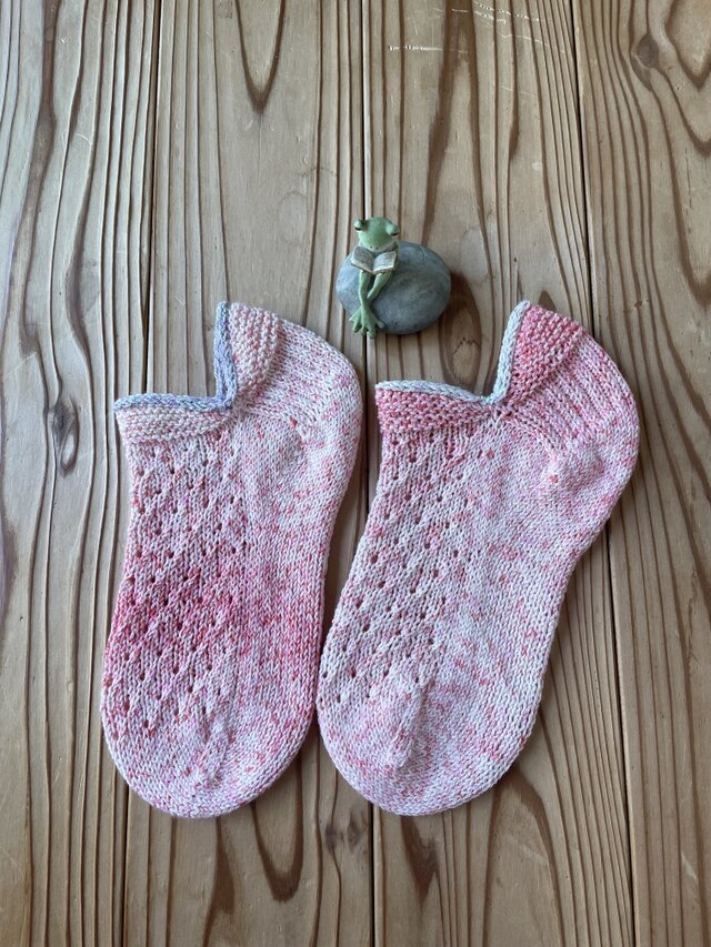 No.1240 夏うつぼソックス129匹め | iichi 日々の暮らしを心地よくするハンドメイドやアンティークのマーケットプレイス