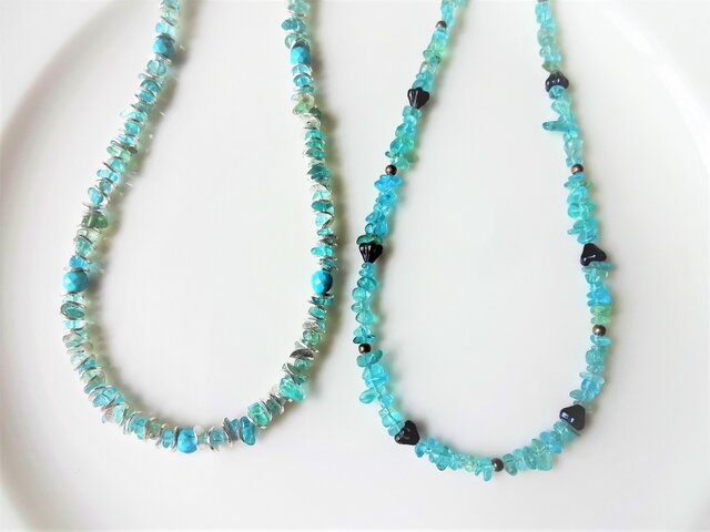 アパタイト サマーネックレス | iichi ハンドメイド・クラフト作品・手仕事品の通販