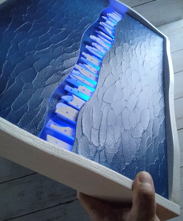 蒼い摩天楼のライン～BlueSkyscraper | iichi ハンドメイド・アンティーク・食品・ギフト・手作り