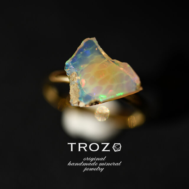 【009 Opal Fest 2023】 オパール 鉱物原石 ピンキーリング 指輪 天然石 アクセサリー (No.3184) | iichi ハンドメイド・クラフト作品・手仕事品の通販