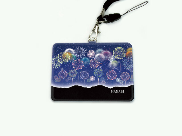 IDケース/IDカードホルダー/パスケース【花火（HANABI）】（名入れ可） | iichi 日々の暮らしを心地よくするハンドメイドやアンティークのマーケットプレイス