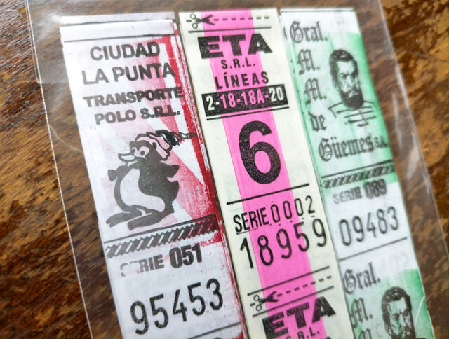 30枚【Q】アルゼンチンVintageバスチケット DA-BTA076 | iichi ハンドメイド・クラフト作品・手仕事品の通販