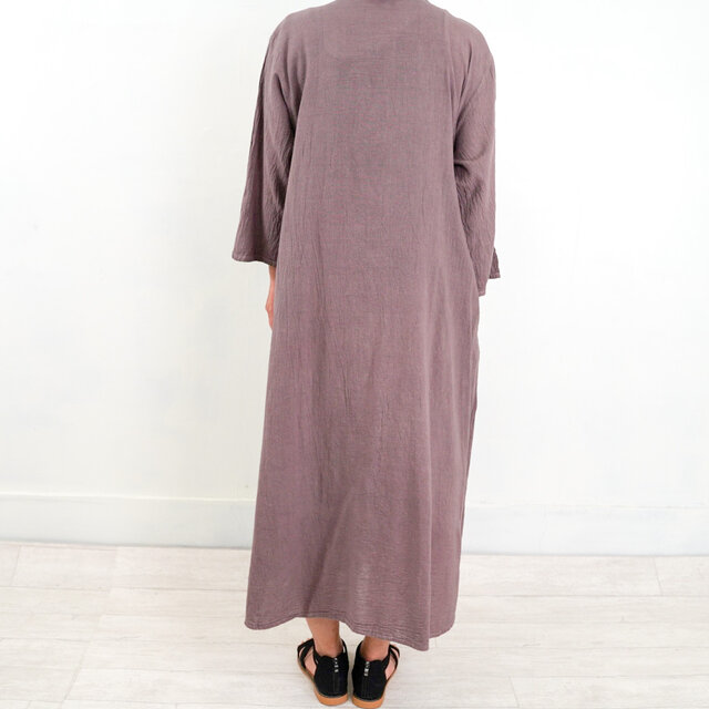 素肌に優しい ピンタック ワンピース オーキッド パープル | iichi ハンドメイド・クラフト作品・手仕事品の通販