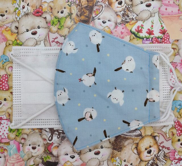 う341 雪の妖精シマエナガ☆立体マスク | iichi ハンドメイド・クラフト作品・手仕事品の通販